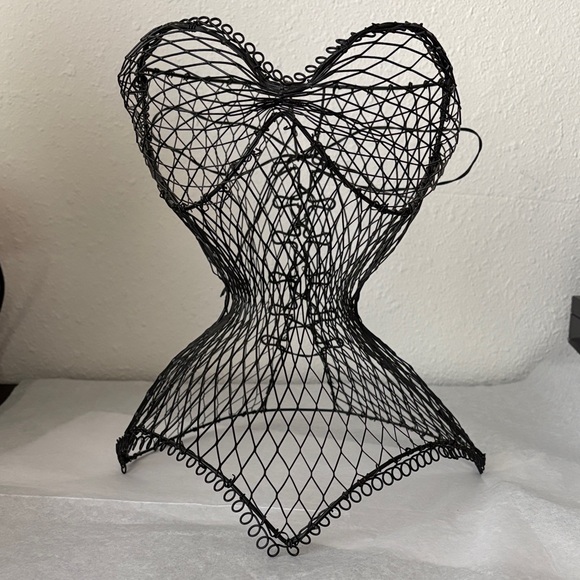 Source Unknown | Accessories | Black Wire Corset Bustier Mannequin ...